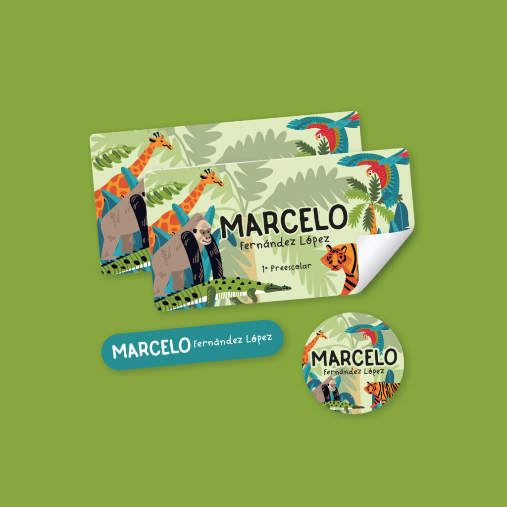 Happy Jungle School Stickers - Happydays