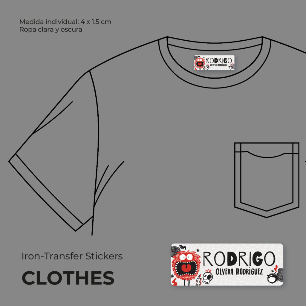 Red Monster Iron-transfer stickers - Happydays
