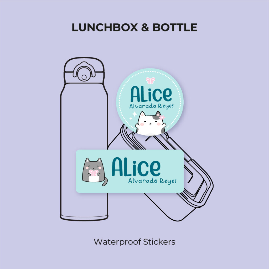 Two Kitties Waterproof Stickers - Happydays